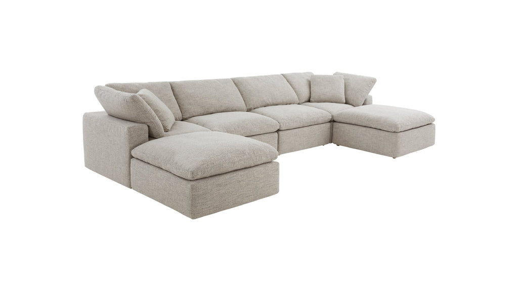 Movie Night™ 6-Piece Modular U-Shaped Sectional, Large, Oatmeal