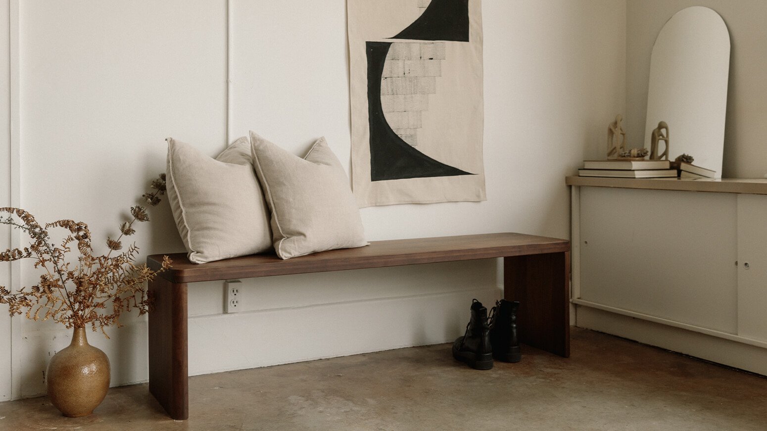 Form Bench, Seats 4, American Walnut