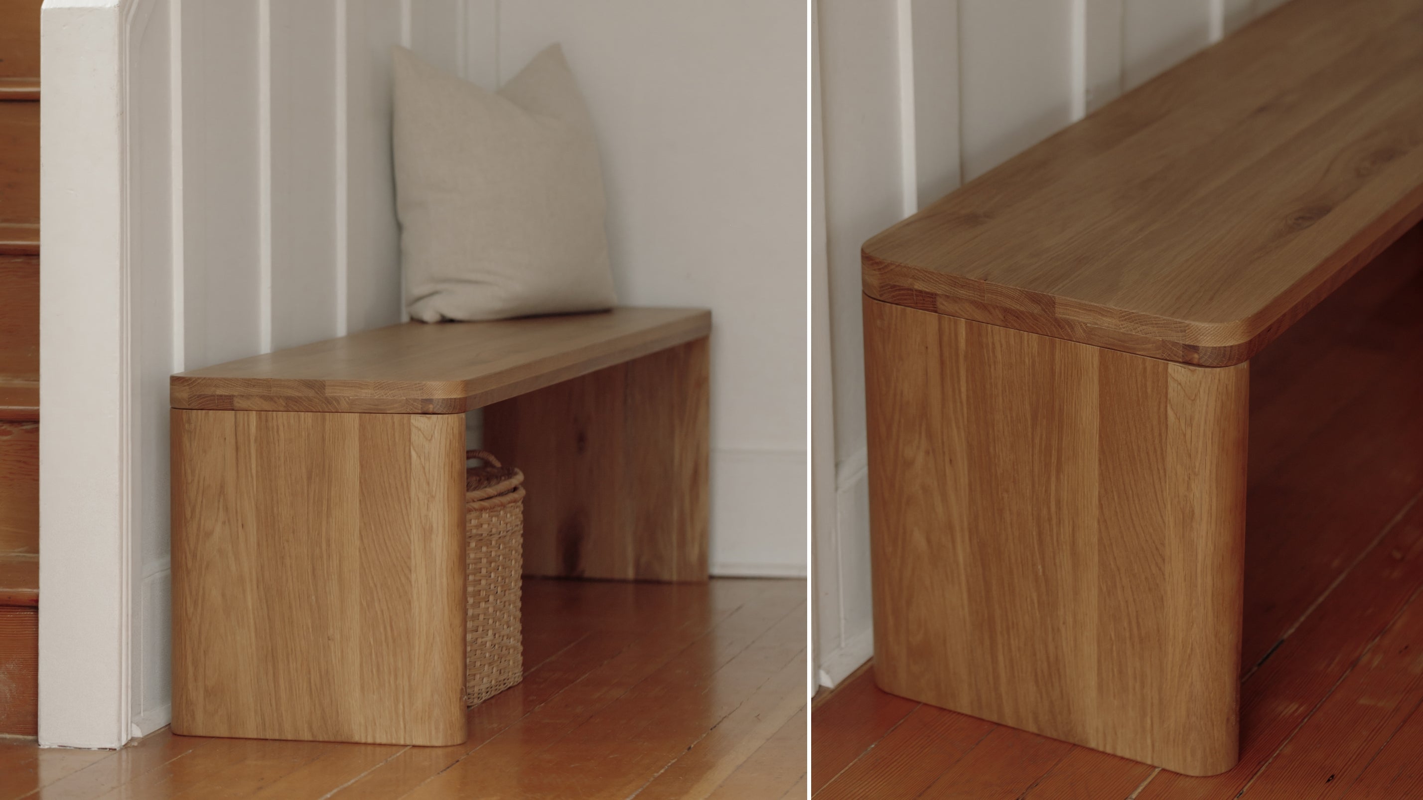 Form Bench, Seats 2, Oak