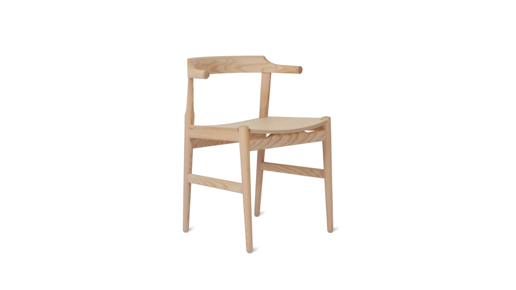 Tuck In Dining Chair, Wood Seat, Ash
