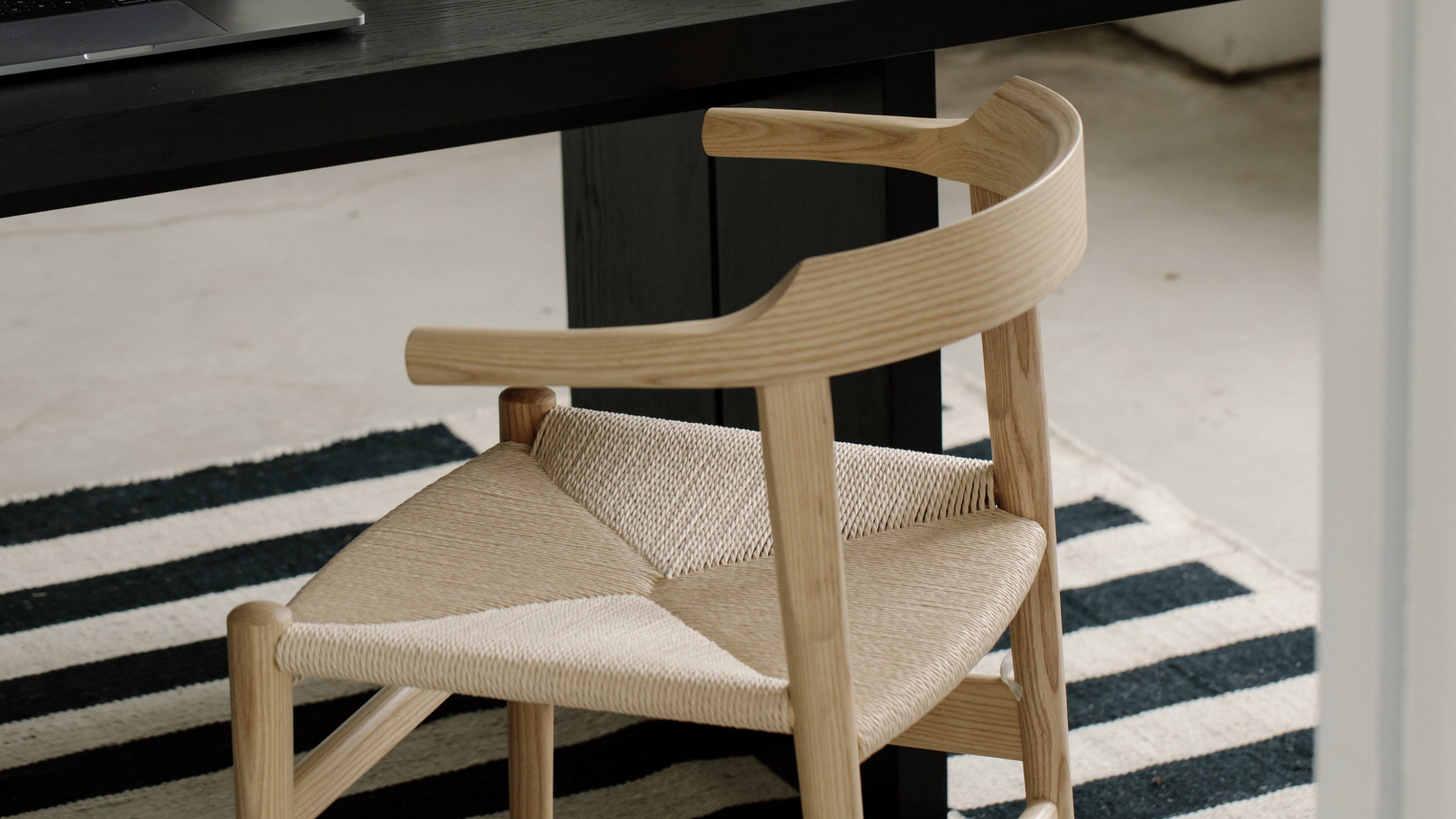 Tuck In Dining Chair, Natural Papercord Seat, Ash