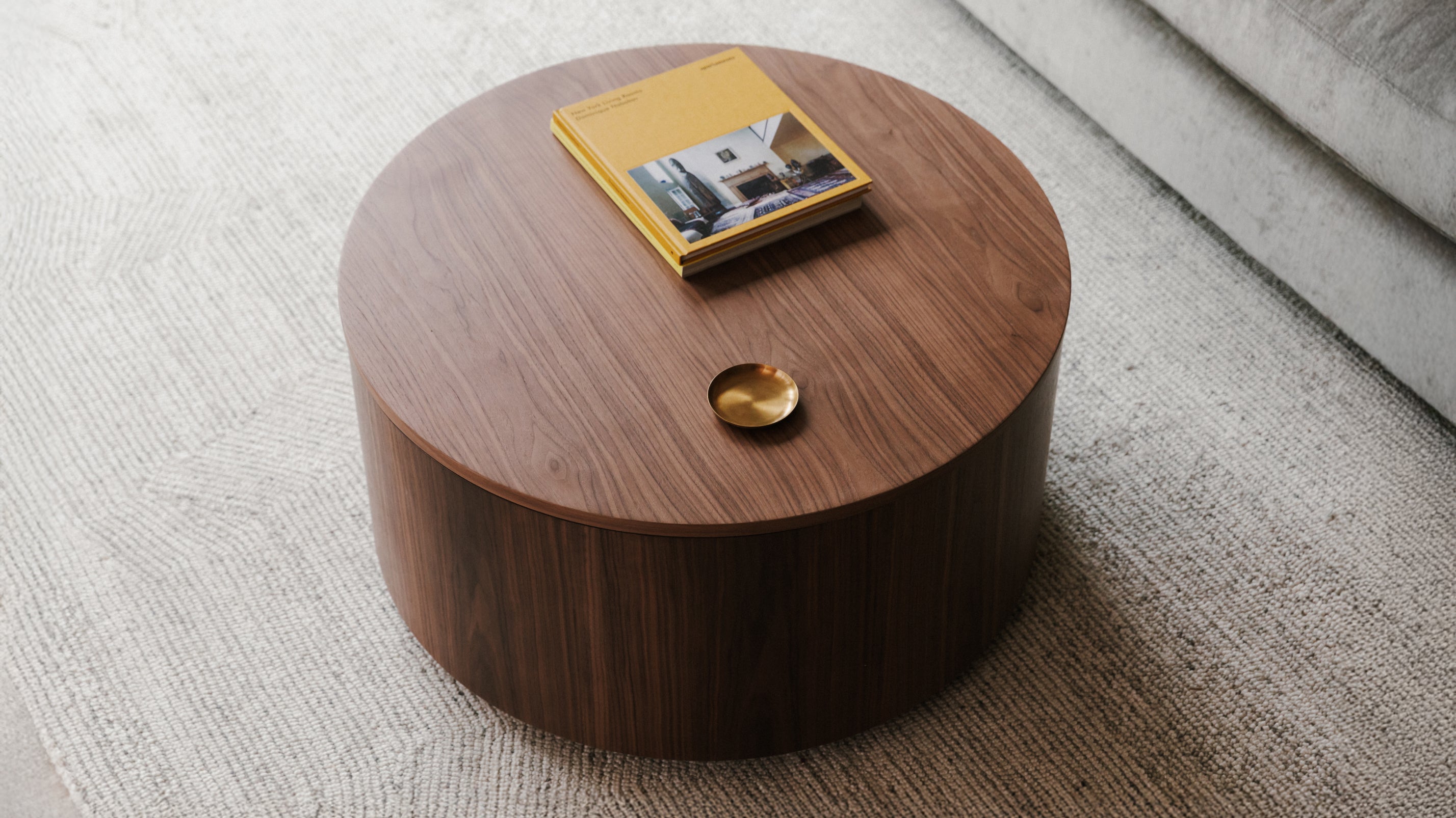 Orbit Storage Coffee Table, Walnut - Sundays Company