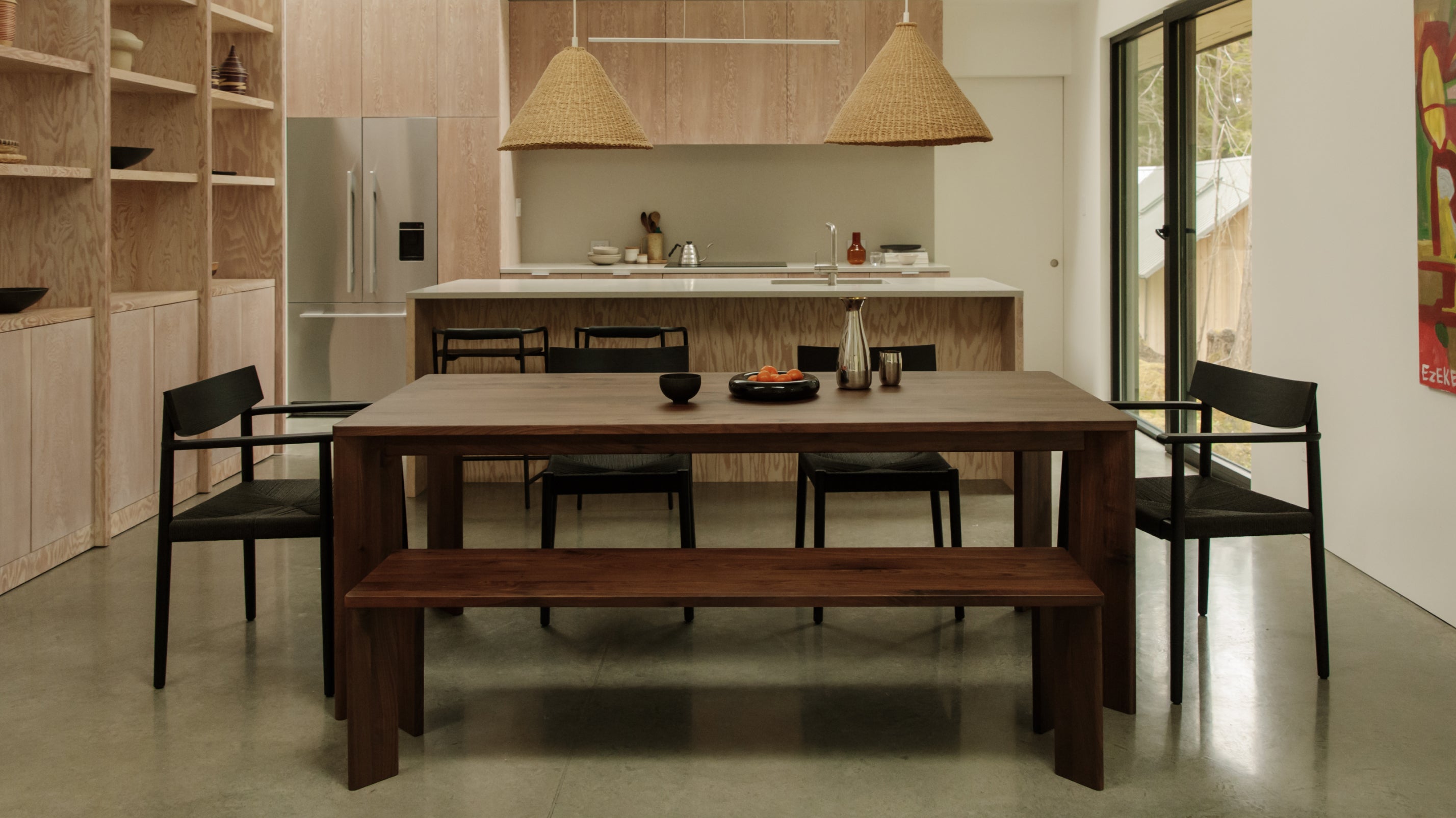 Frame Dining Table, Seats 6-8 People, American Walnut