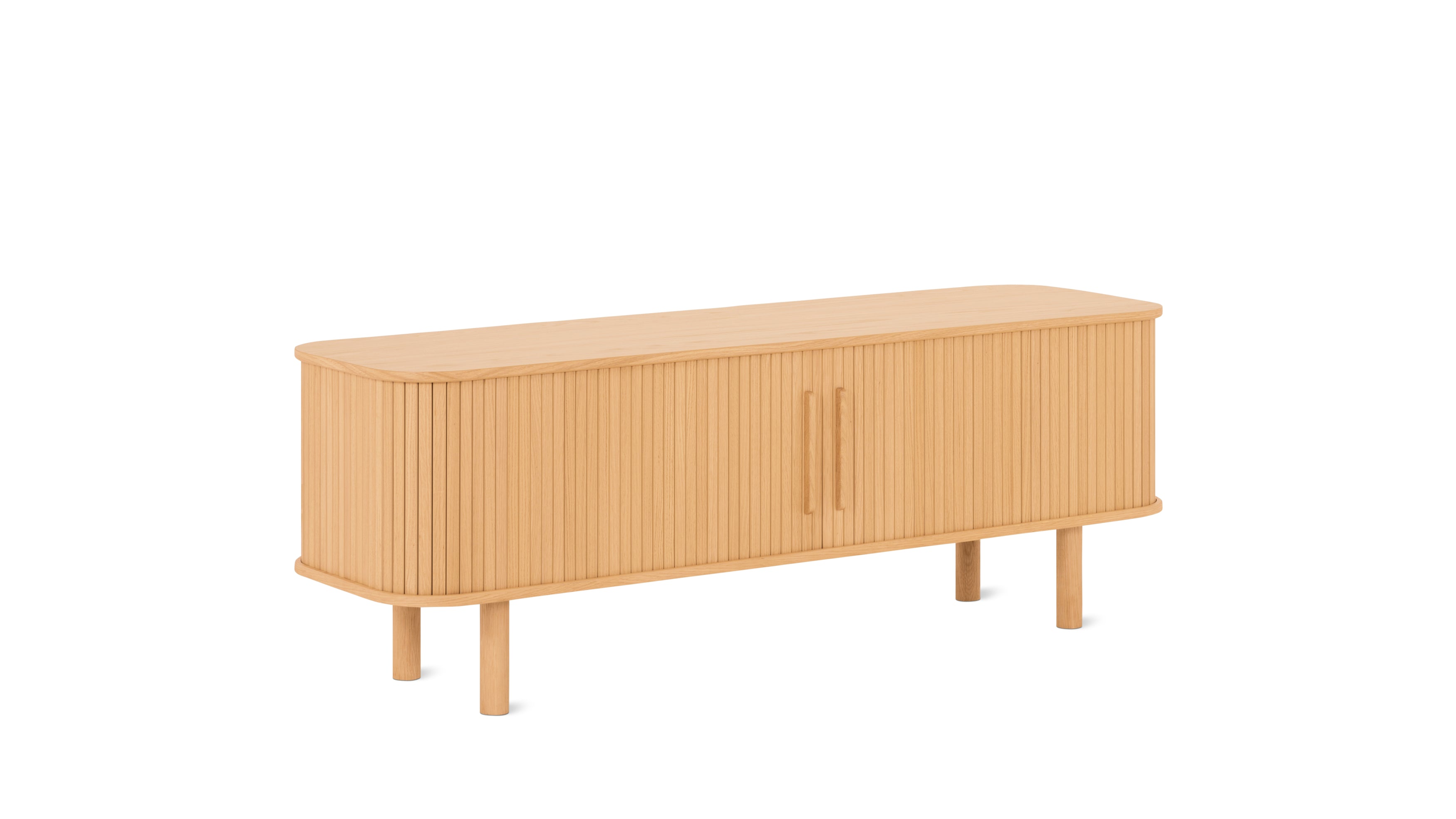 Easy Edge Media Unit All Wood, White Oak - Sundays Company