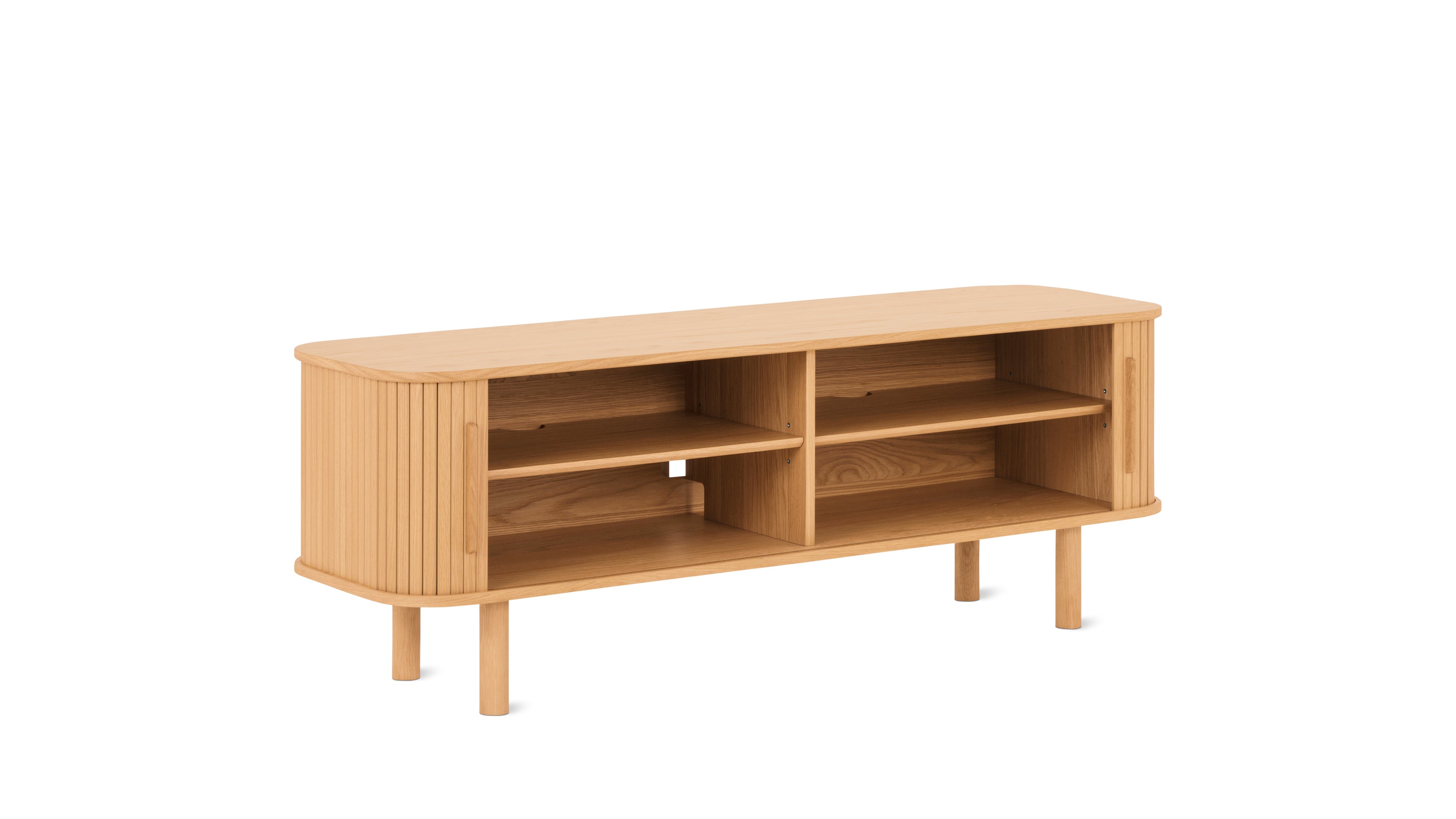 Easy Edge Media Unit All Wood, White Oak - Sundays Company