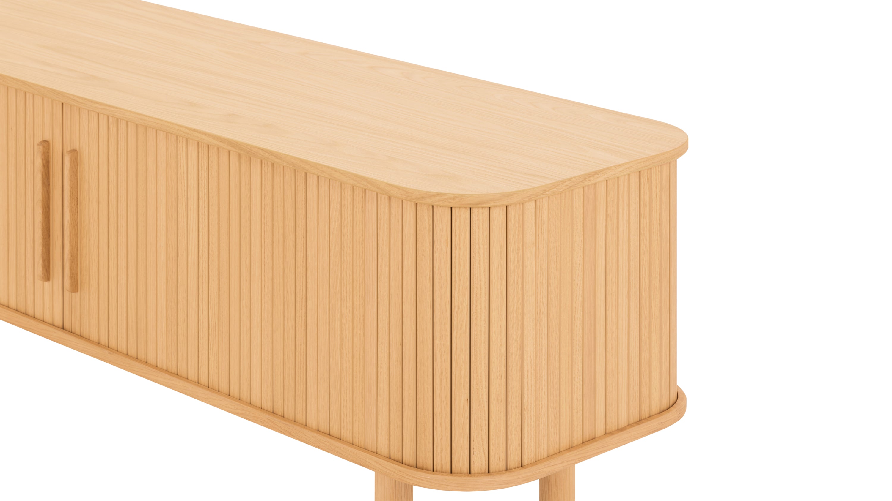 Easy Edge Media Unit All Wood, White Oak - Sundays Company
