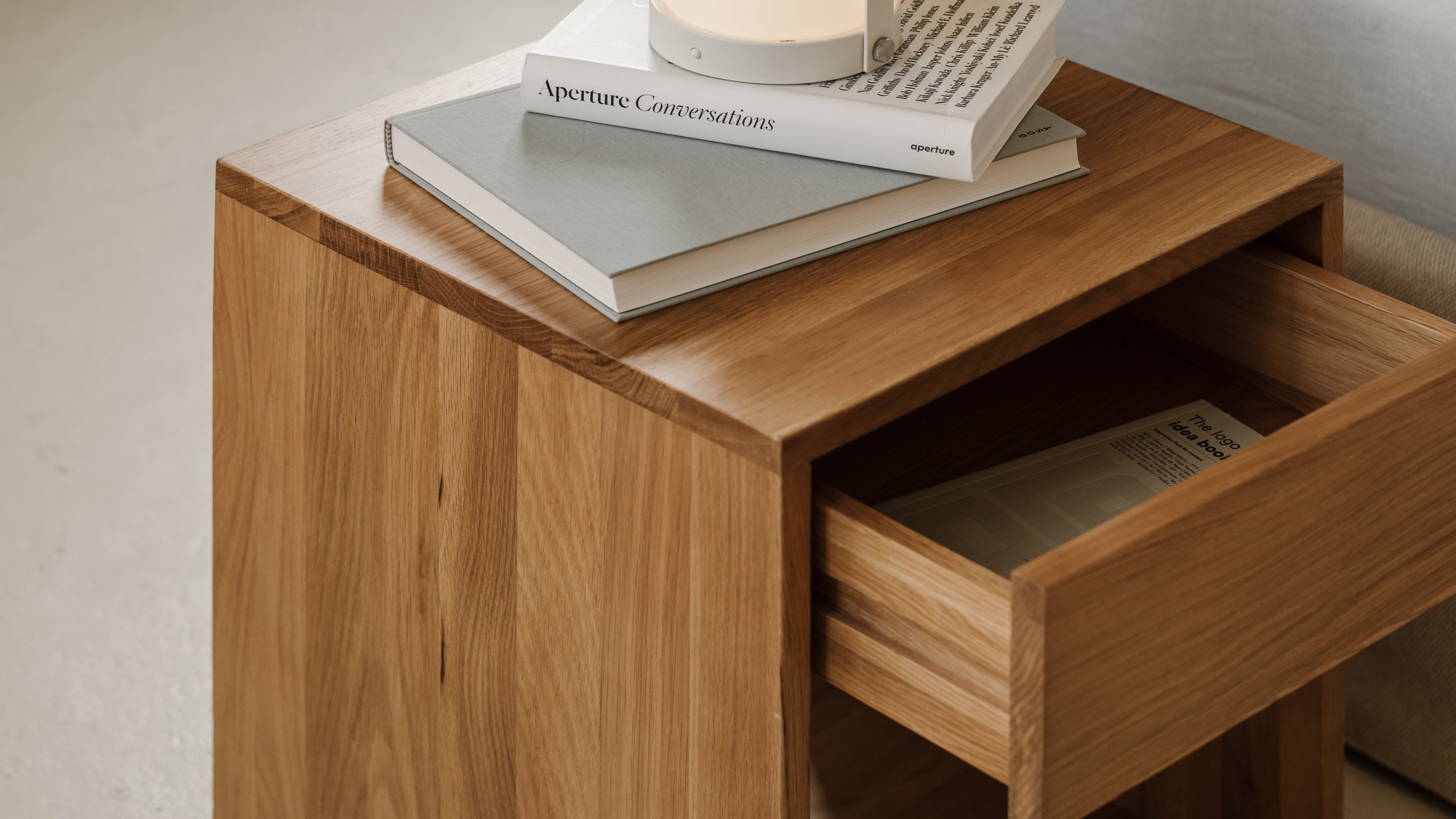 Rest Easy Nightstand With Drawer, Tall, Oak