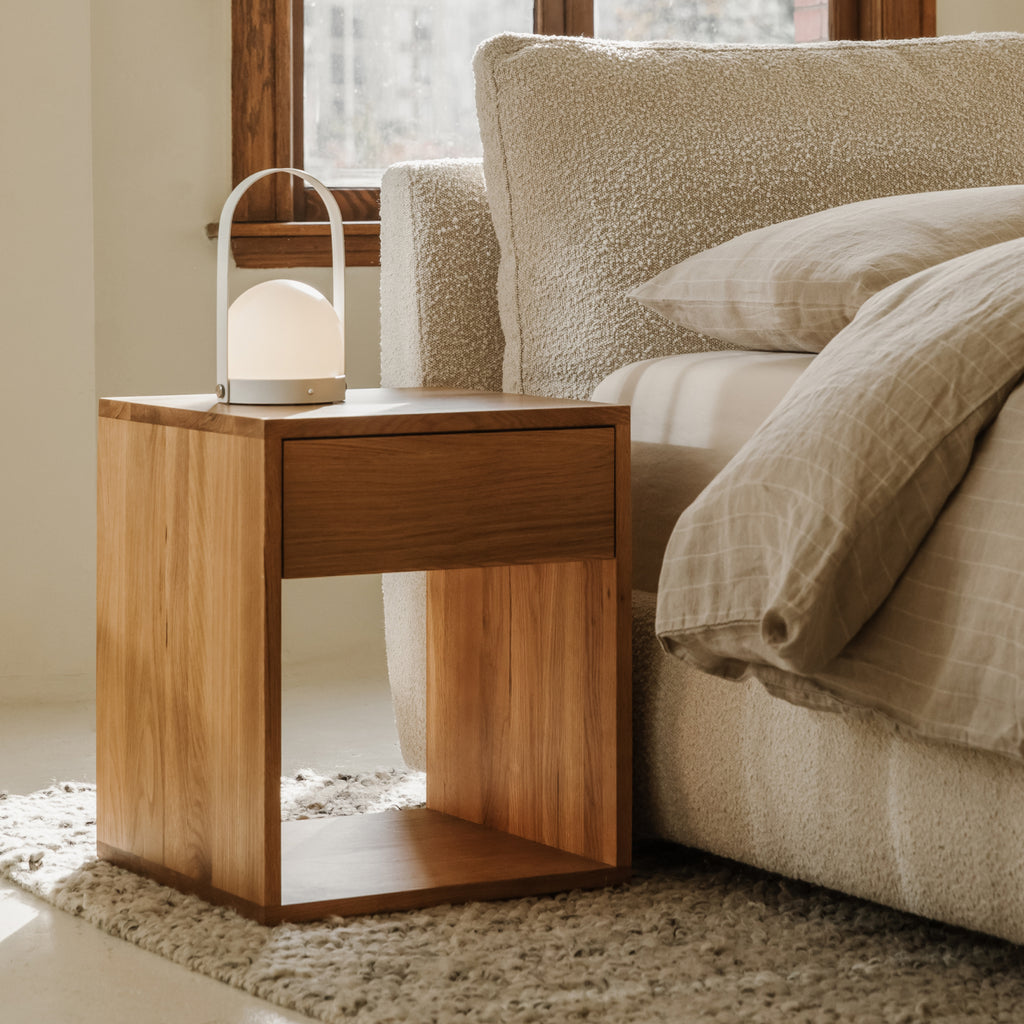 Rest Easy Nightstand With Drawer, Tall, Oak - Sundays Company