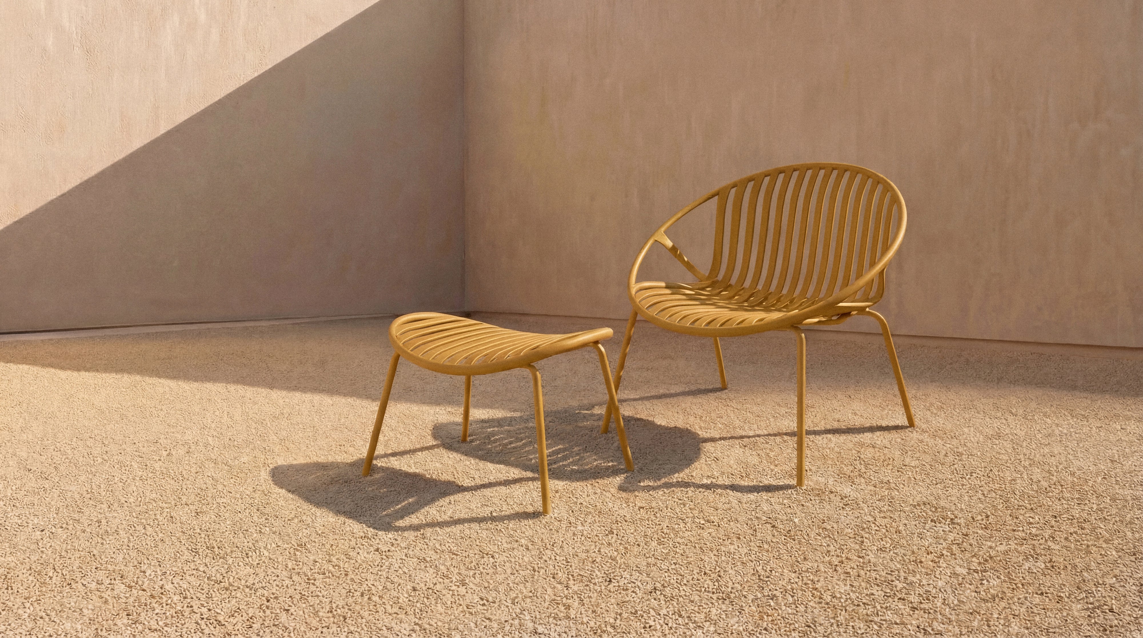 Golden Hour Outdoor Lounge Chair (Set of Two), Lemon - Sundays Company