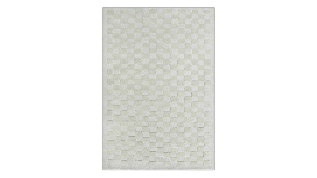 Checkers Rug x Scott Sueme, 5x7, Aloe