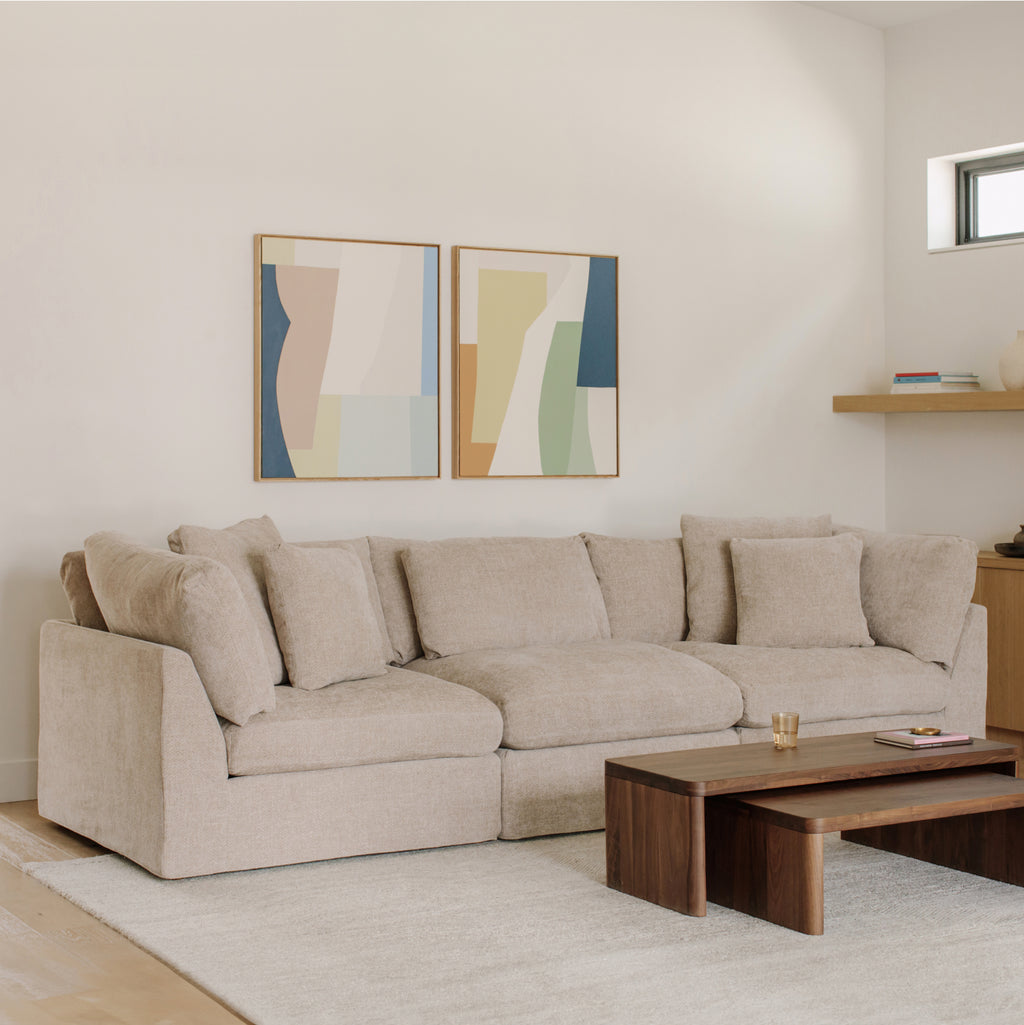 Get Together™ 3-Piece Modular Sofa, Large, Champagne - Sundays Company