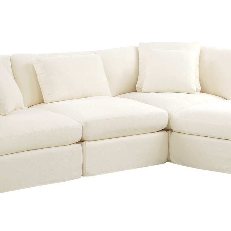 Get Together™ 4-Piece Modular Sectional, Large, Cream Linen