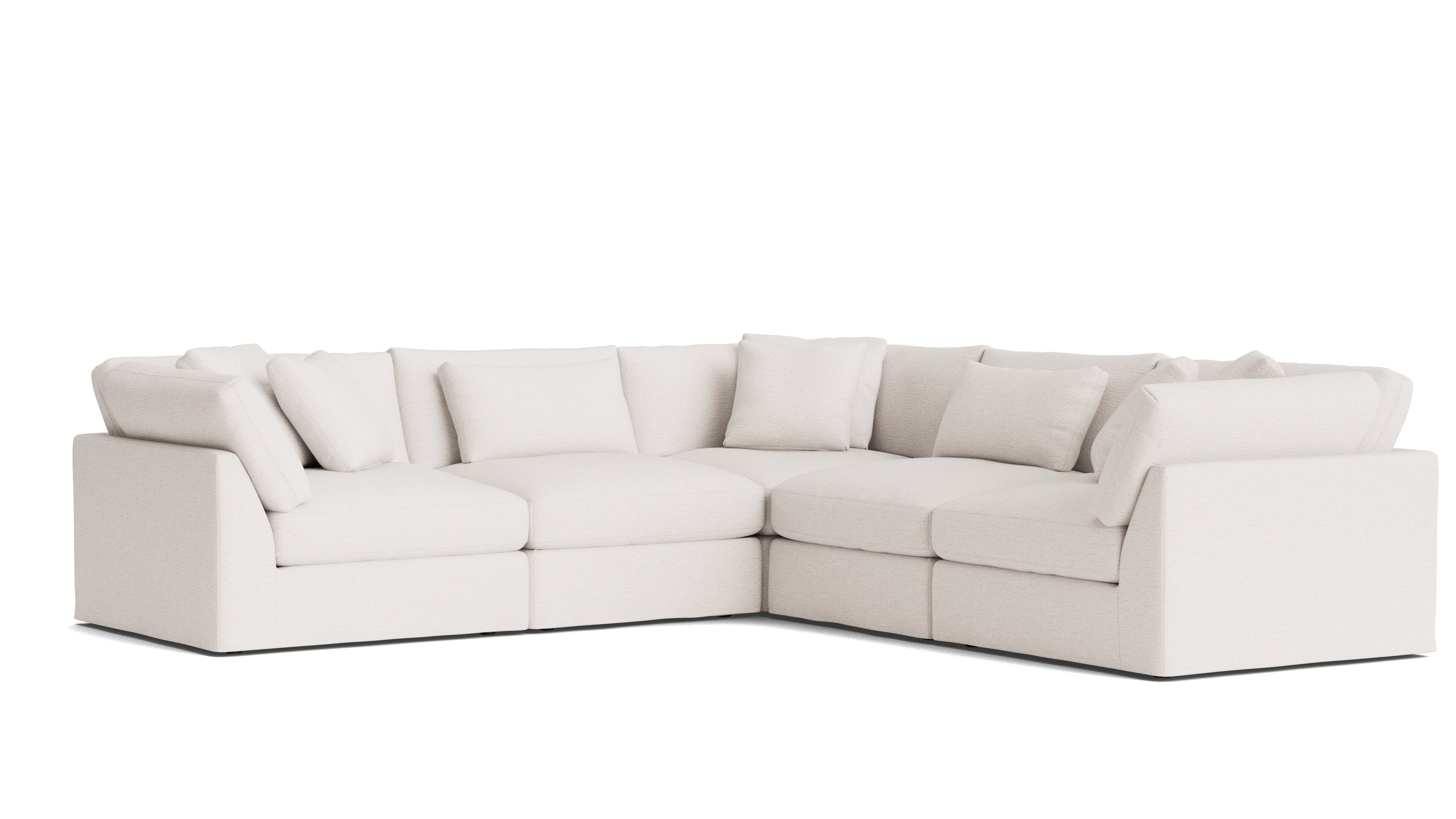 Get Together™ 5-Piece Modular Sectional Closed, Large, Nomad Snow ...