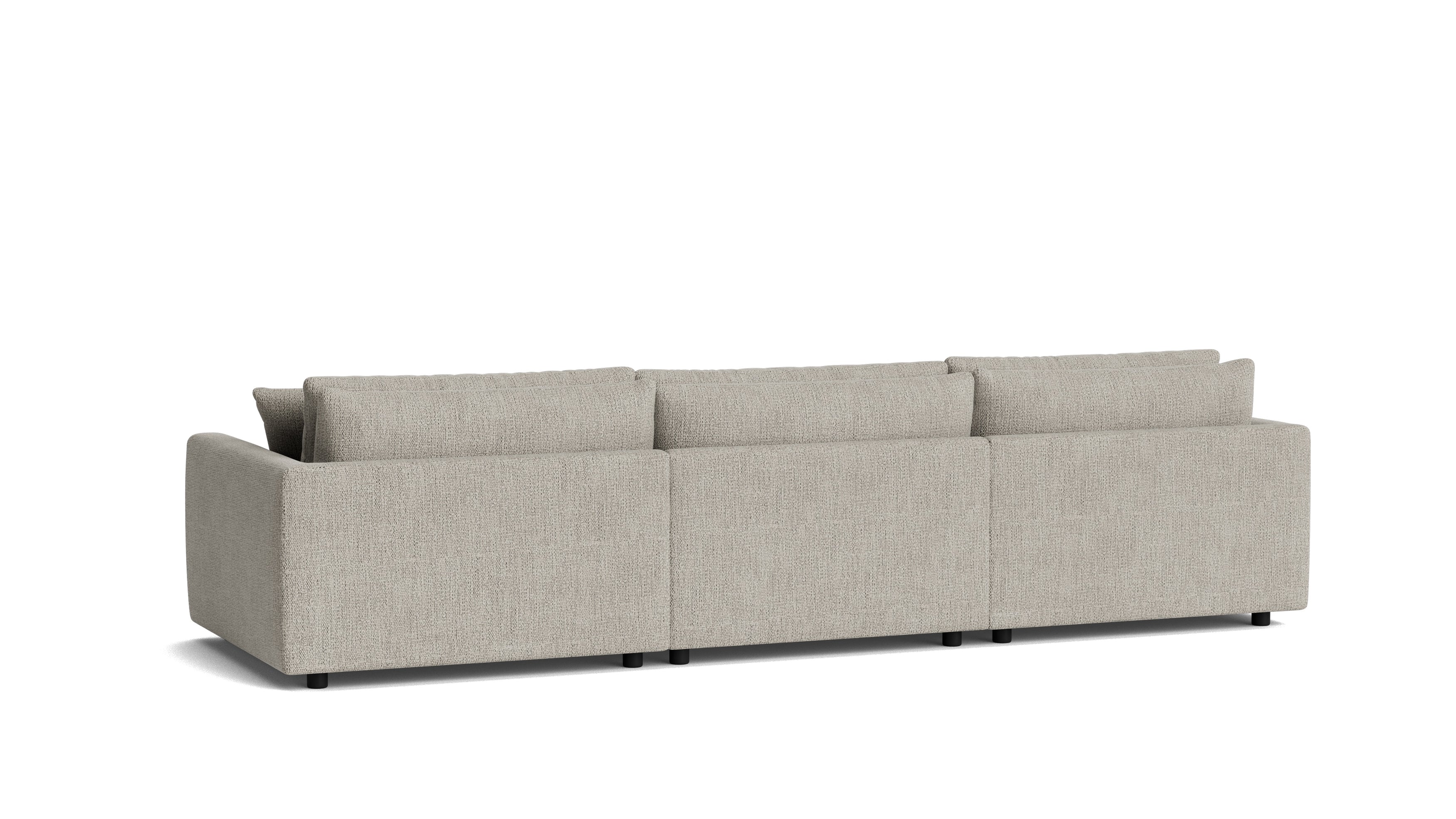 Soft Spot 3-Piece Modular Sectional Left, Oatmeal - Sundays Company