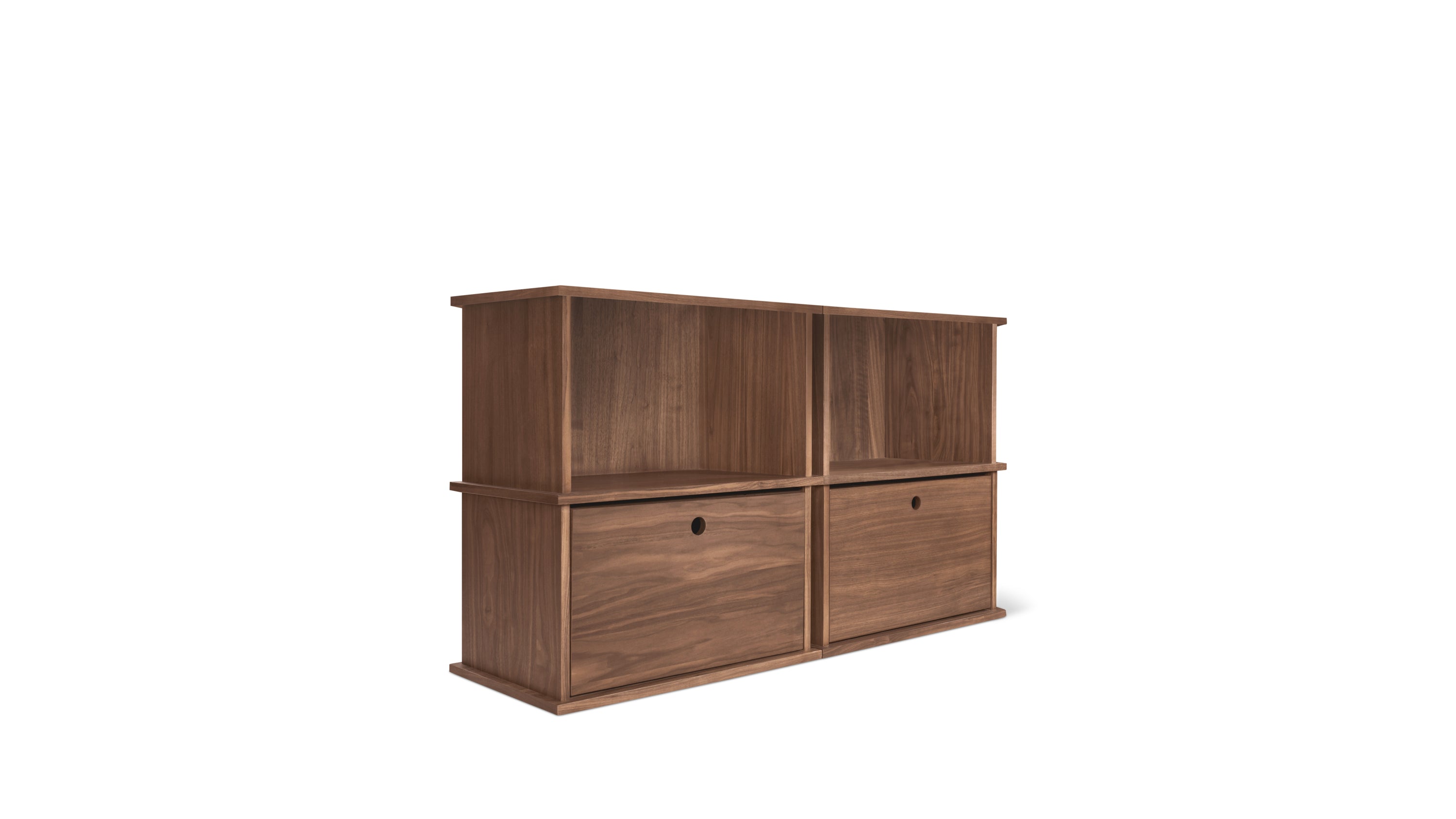 Keep Stacking Storage System 4-Piece, Open and Closed, Walnut - Sundays ...
