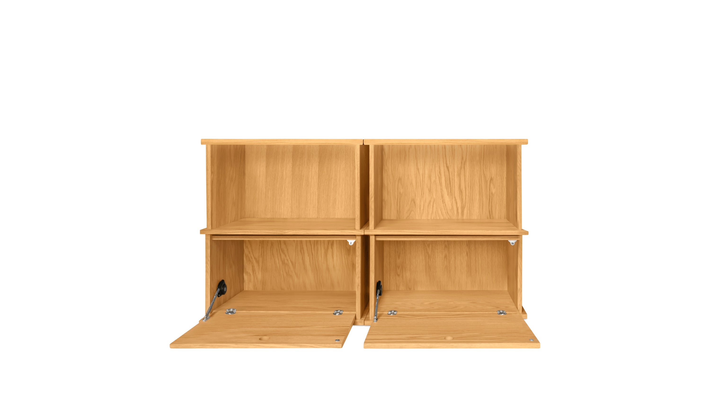 Keep Stacking Storage System 4-Piece, Open and Closed, White Oak ...