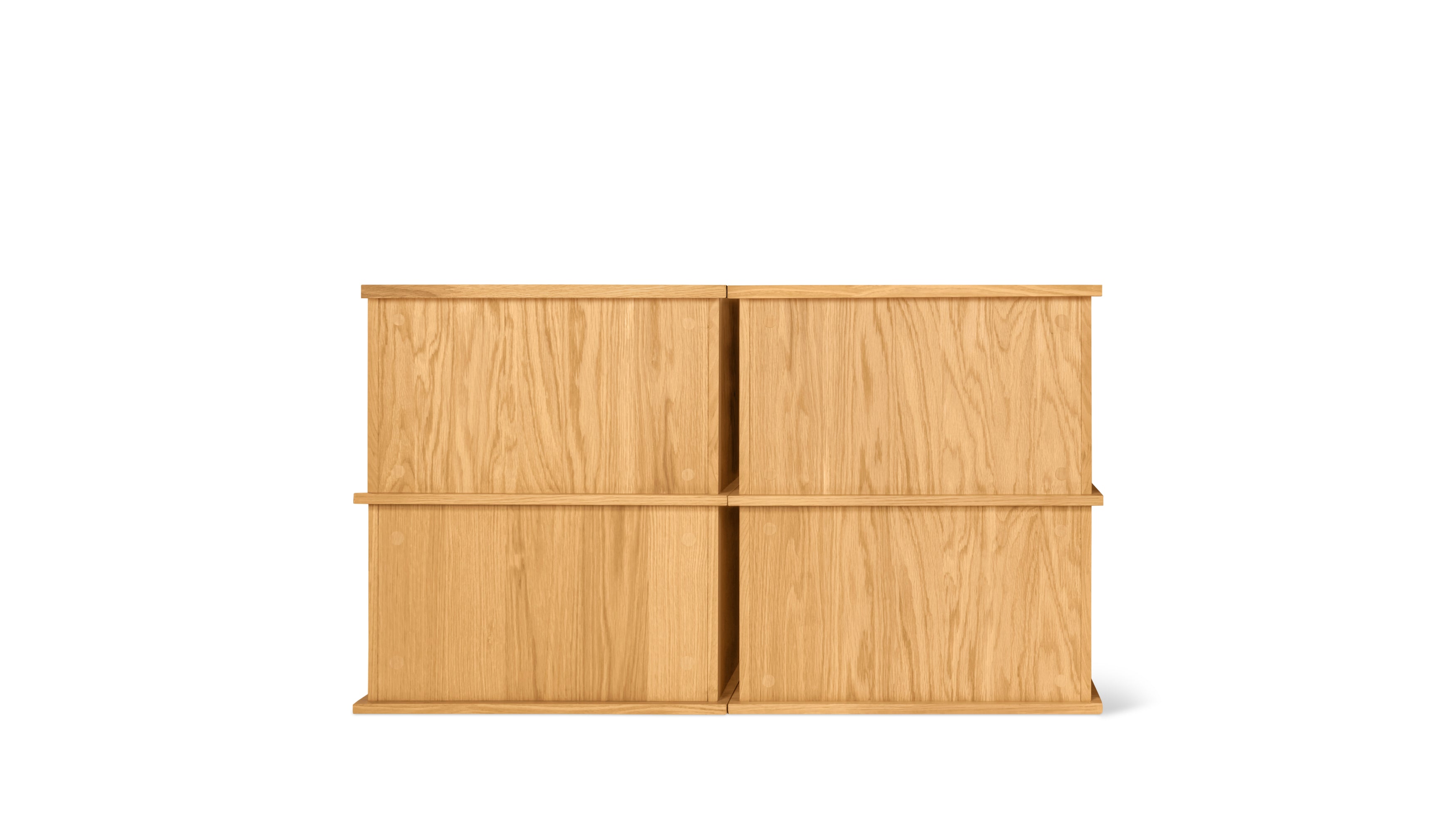 Keep Stacking Storage System 4-Piece, Open and Closed, White Oak ...