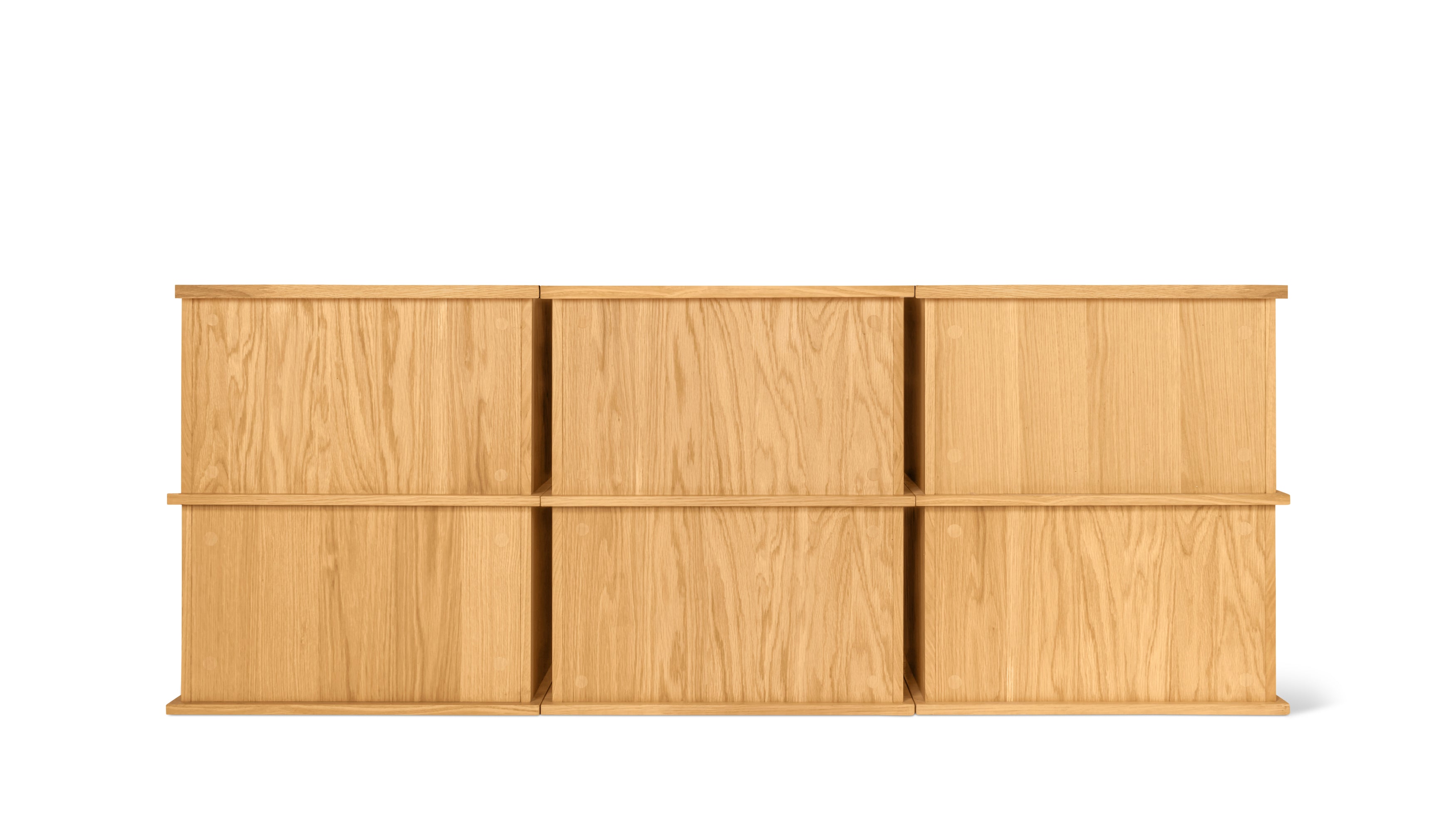 Keep Stacking Storage System 6-Piece, Open and Closed, White Oak ...