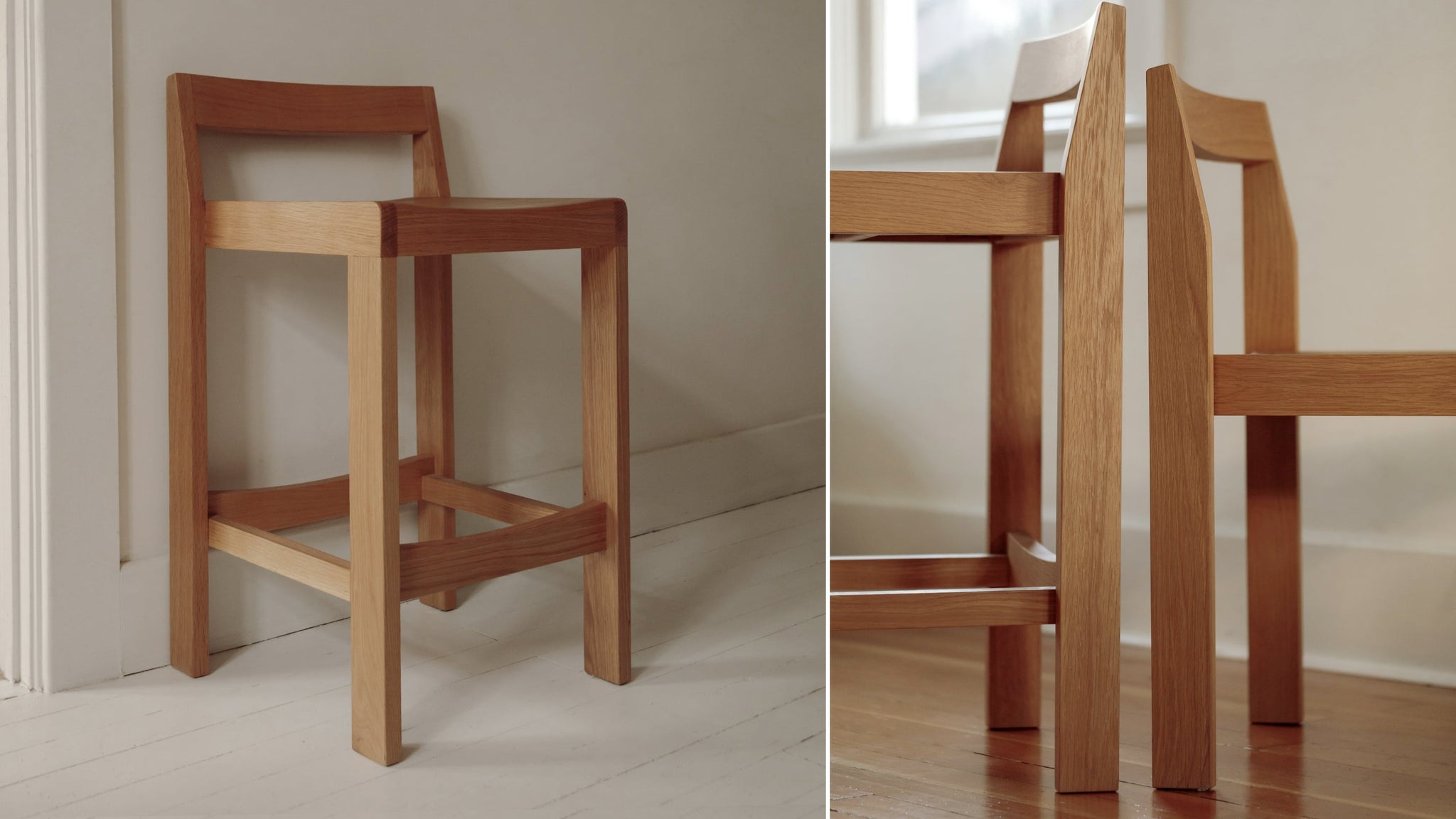 Plane Stool, Counter, Oak – Sundays Company